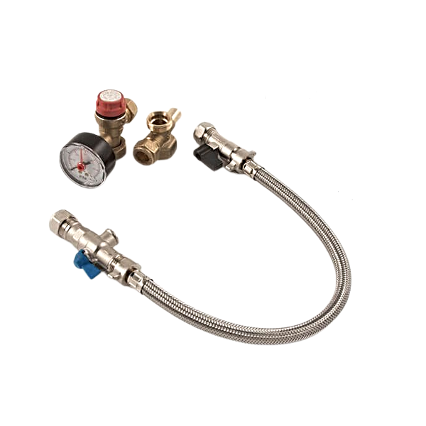 Sealed System Filling Kit - 35L & 50L (C/W PRV, Gauge, Loop, T peice)