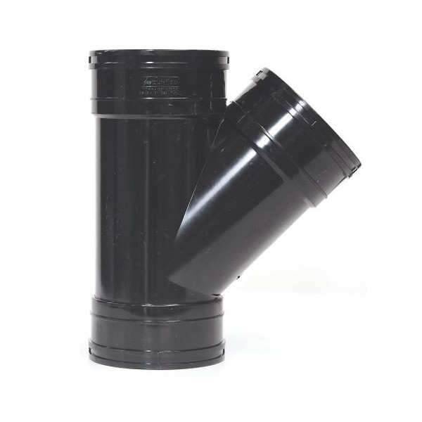 Solvent Soil - Black - 110mm - Triple Socket Tee Branch
